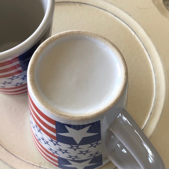 Unmarked | Dining | Stars Stripes Patriotic Usa Flag Mugs Cups White 2 ...